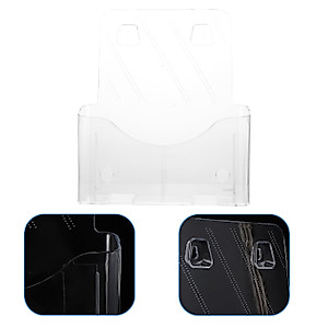 iplusmile Acrylic Wall File Organizer, Clear Wall Mounted File Holder, Plastic Hanging Paper Organizer, Wall Bins for office, School and home, 27.5X23CM