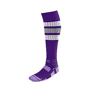 EvoShield Men S Striped Game Socks, Purple, Large US