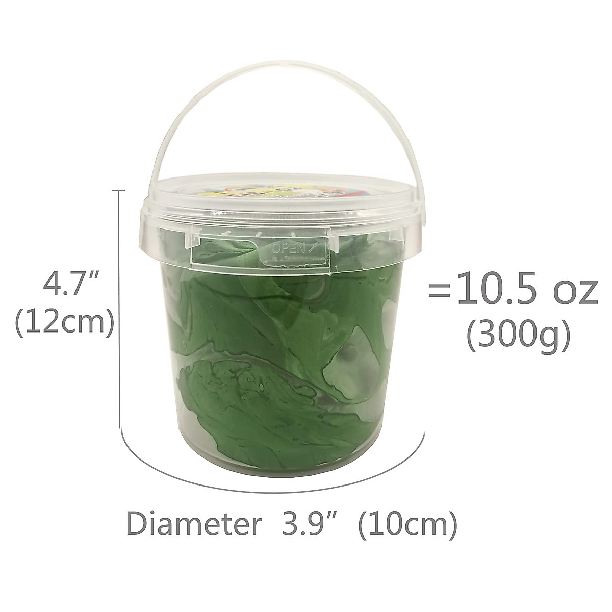 Air Dry Modeling Clay 10.5 oz Ultra Light Magic Clay DIY Moulding Dough Primary Colors for Kids Art Craft Kit (Dark Green)