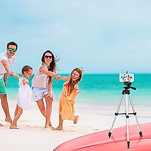 Selfie Tripod Stand, Aluminium Alloy Selfie Stick Portable 1/4 Inch Screw Multifunction Phone Stand Live Steming Tripod for Recording Travel Selfie Stick