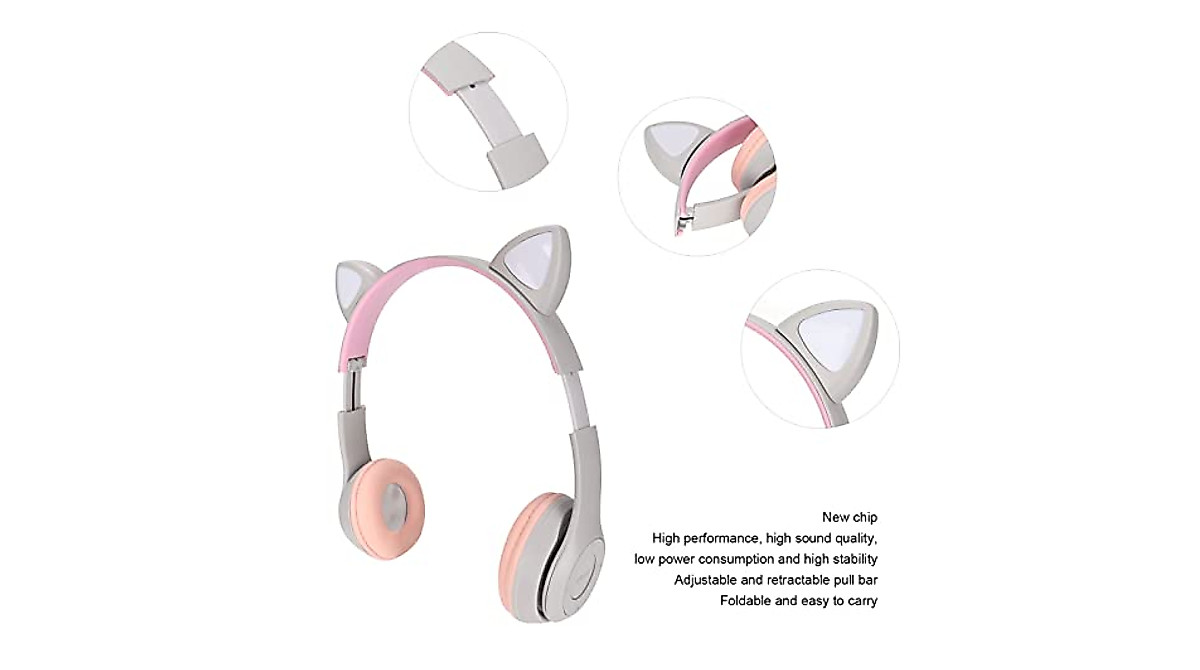 RGB Wireless Cat Ear Headphones for Gaming & Music | Kids & Adults