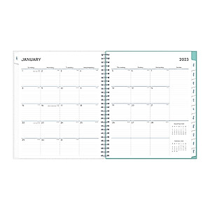 Blue Sky 2023 Monthly Planner, January - December, 8" x 10", Frosted Cover, Wirebound, Chloe (140194)