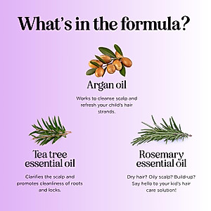 Deep Cleansing Shampoo for Kids - Paraben & Sulfate Free Kids Shampoo for Oily Hair and Scalp with Tea Tree and Rosemary Essential Oils - Gentle Nourishing Shampoo for Build Up Flakes and Dry Scalp