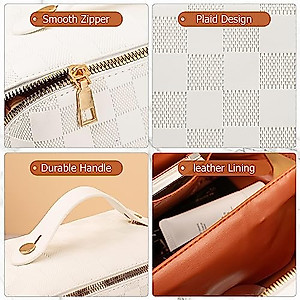 Portable Travel Makeup Bag Set, Women Cosmetics Bags, Large Capacity Makeup Bag Organizers Multipurpose Toiletry Bags Transparent Storage Case for Girls 2 Pcs White