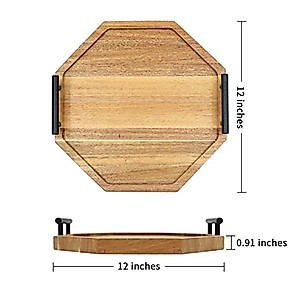 Serving Tray with Black Handle - Farmhouse Decor - Decorative Tray - Serving Tray, Serving Tray with Handles