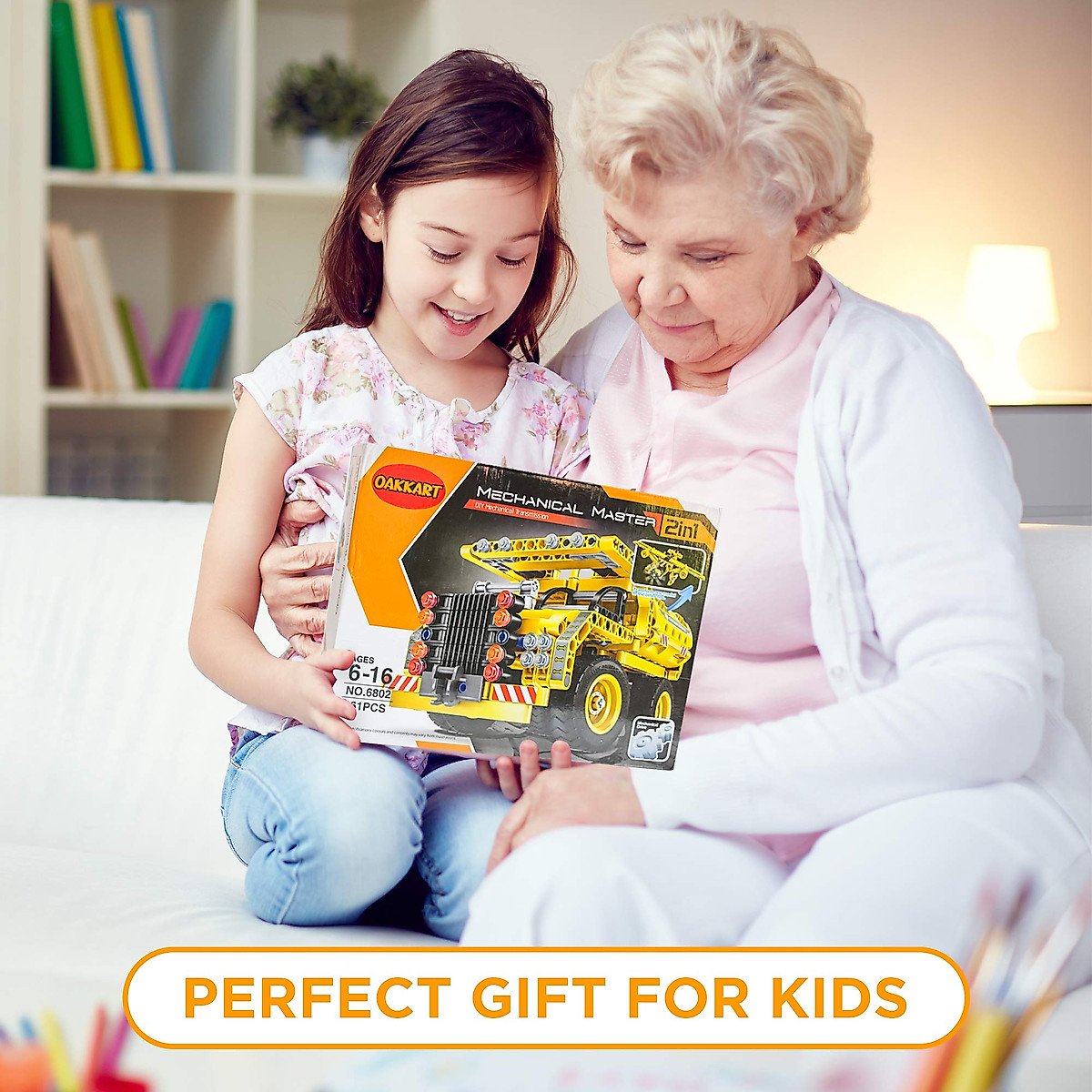 Oakkart STEM Toys Building Sets for Boys 8-12 Build 2in1 Dump Truck or Airplane Construction kit Engineering Sets for Boys STEM Building Set for Kids