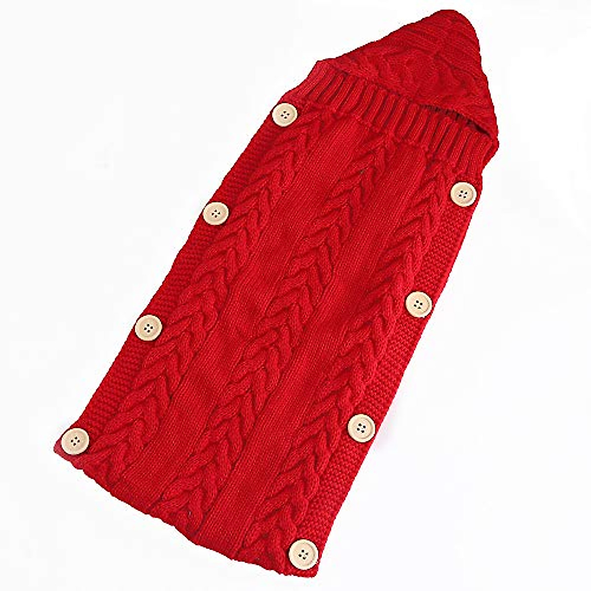 CenturyX Newborn Baby Wrap Swaddle Blanket Knit Sleeping Bag Receiving Blankets Stroller Wrap 0-6 Months (Red)