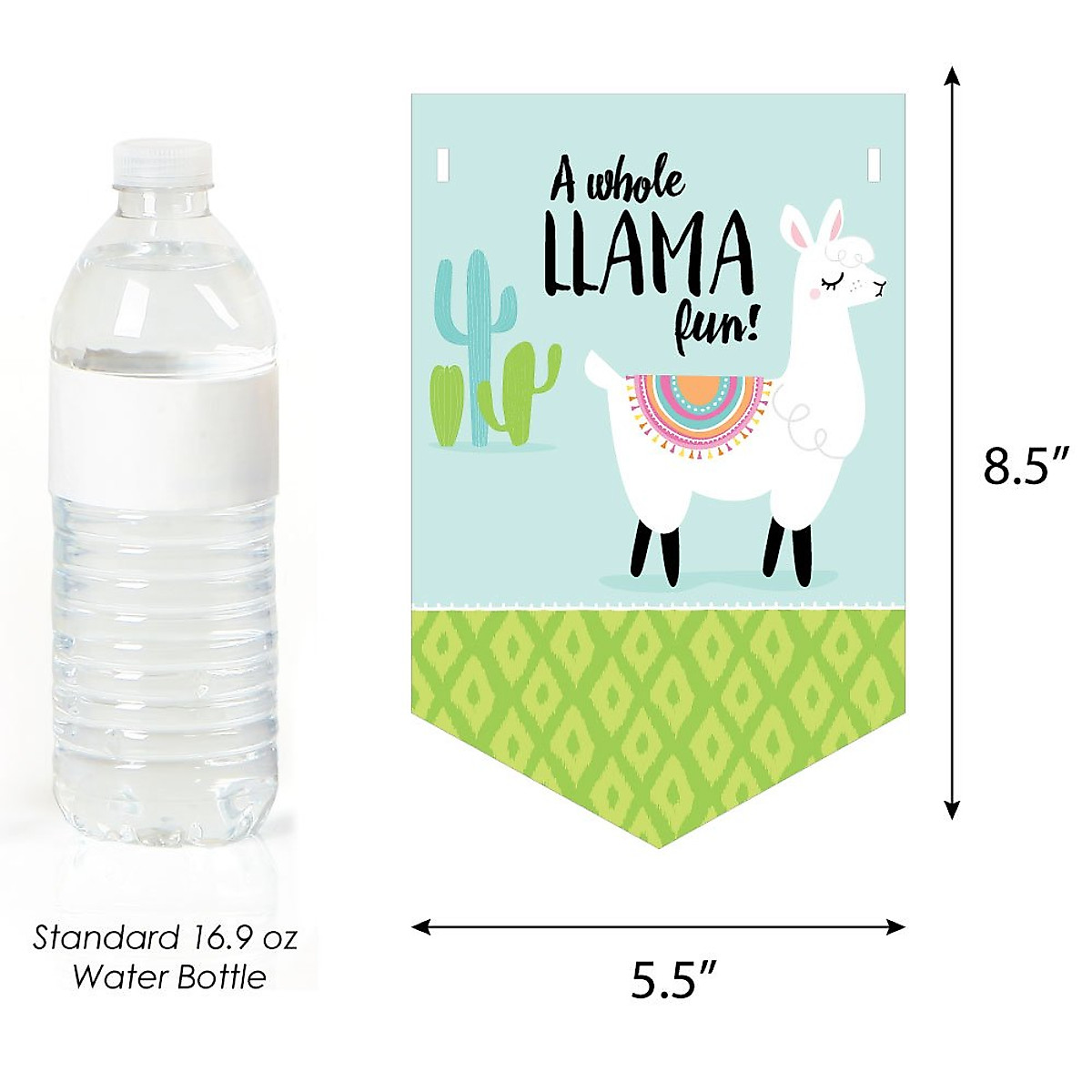 Whole Llama Fun - Llama Fiesta Baby Shower Bunting Banner - Party Decorations - Welcome Baby