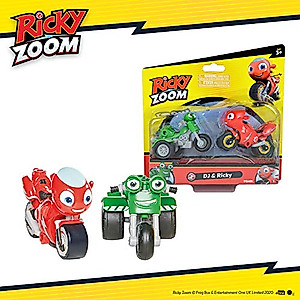 Ricky Zoom & DJ 2 Pack – 3-inch Action Figures – Free-Wheeling, Free Standing Toy Bikes for Preschool Play, Multi