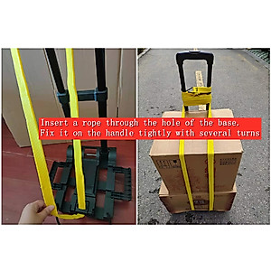 MShop Shopping Cart Folding Luggage Cart 2 Wheels Lightweight Luggage Trolley Small Plastic Hand Truck for Groceries, Camping ,Super Market, Travel,Moving and Office Use Trolley (Black-JMA) (ULC-01)