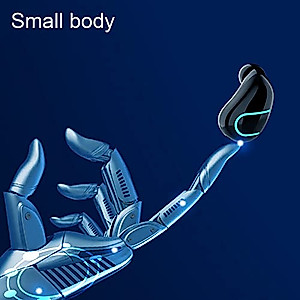 Wireless Bluetooth Earbuds in Ear Earphone Mini Monaural Noise Canceling Headphone Stereo Music Earphones Workout Earbud Single - Black