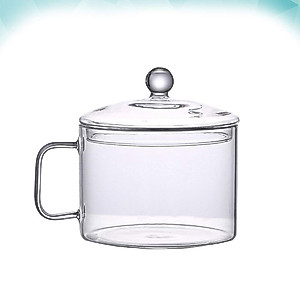 64 OZ Glass Cooking Pot Glass Saucepan with Cover Heat Resistant Simmer Pot for Stovetop Stew Pot for Pasta Noodle Soup Milk