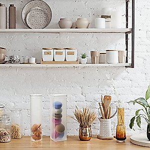 6 Pcs Plastic Cracker Keeper Small Cracker Container Cracker Storage Containers Plastic Airtight Kitchen Container Cookie Storage Round and Square Cracker Keeper for Dry Food Cookie Stay Fresh