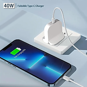 Acesidn Ultra-Thin & Portable - Type C Fast Charger 40W USB C - Mini, Innovative Design - Charger - Wall Charger Adapter USB Charger Block Plug in Wall Charger