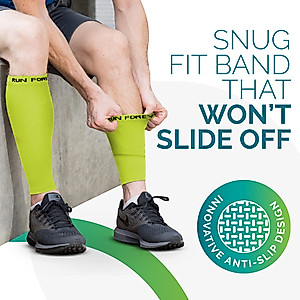 Calf Compression Sleeves for Men and Women - Leg Compression Sleeve - Footless Compression Socks for Runners, Shin Splints, Varicose Vein & Calf Pain Relief - Calf Brace for Running, Cycling, Travel