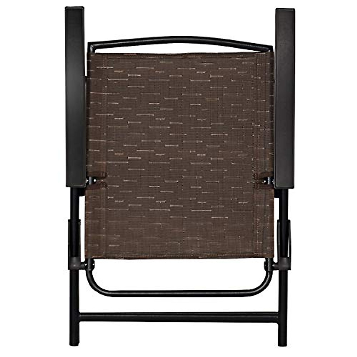 COOURIGHT Set of 2 Folding Sling Chairs w/Armrest, Adjustable Reclining Back, Portable Patio Chairs, Space-Saving Outdoor Folding Chairs for Lawn Garden Pool Beach