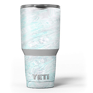 Design Skinz Teal Slate Marble Surface V39 - Skin Decal Vinyl Wrap Kit Compatible with The Yeti Rambler Cooler Tumbler Cups