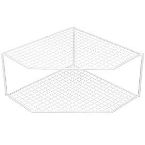 Beavorty 2-tier Corner Storage Shelf Cabinet Organizer Corner Stand Rack Countertop Shelf Storage for Dishes and Plates Kitchen Cabinet Pantry Cosmetics Makeup Organization 12cm White