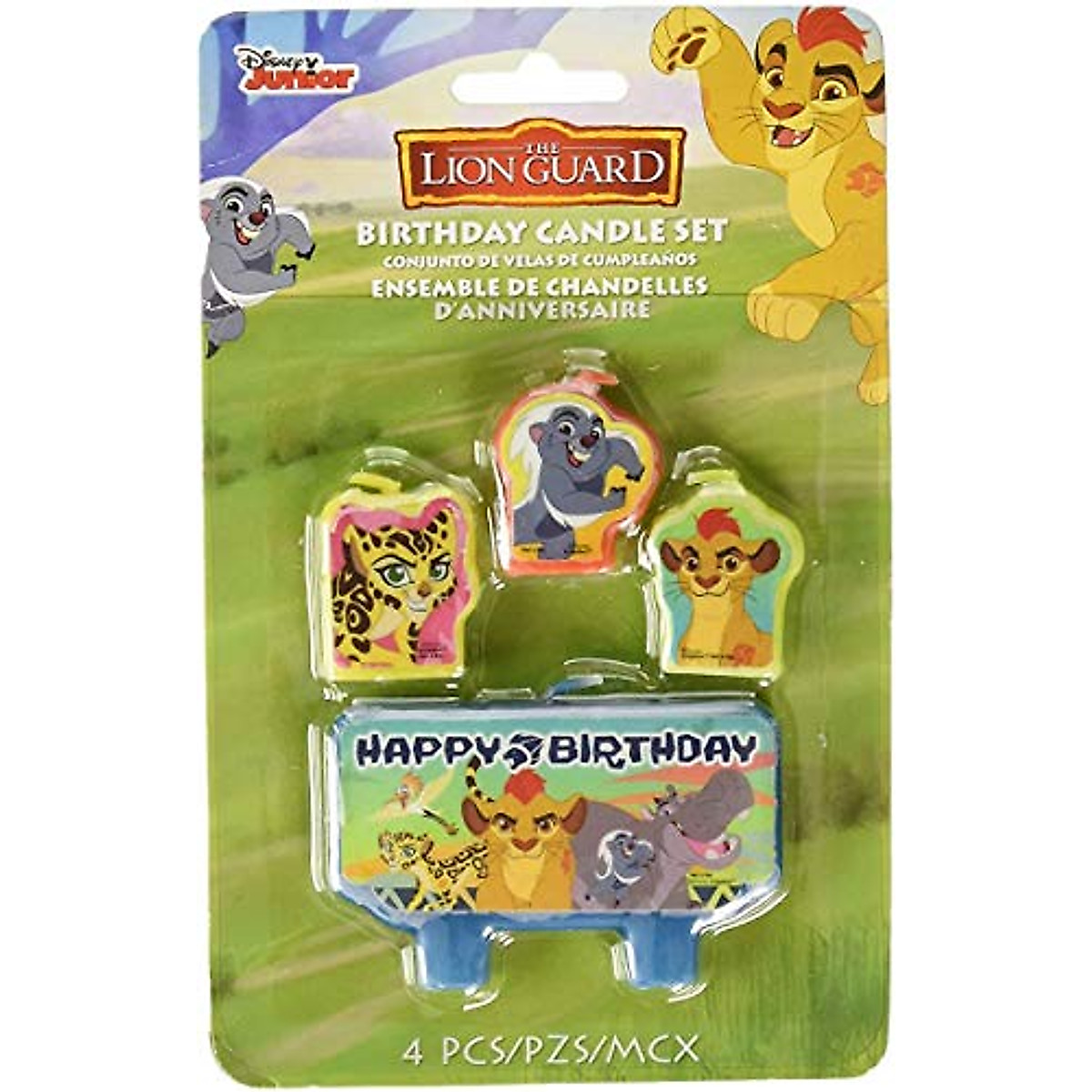 amscan 170454 Disney The Lion Guard Birthday Candle Set, Multicolor 4ct