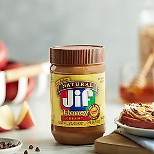 Jif Natural Creamy Peanut Butter Spread and Honey, 16 Ounces, Contains 80% Peanuts