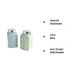 50s Retro Stoneware Salt and Pepper Shakers Set