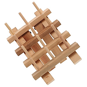 EXCEART 12 Spool/Cone Wooden Thread Rack Wooden Folding Thread Holder Organizer Sewing Embroidery Thread Rack for Sewing Embroidery Quilting Craft