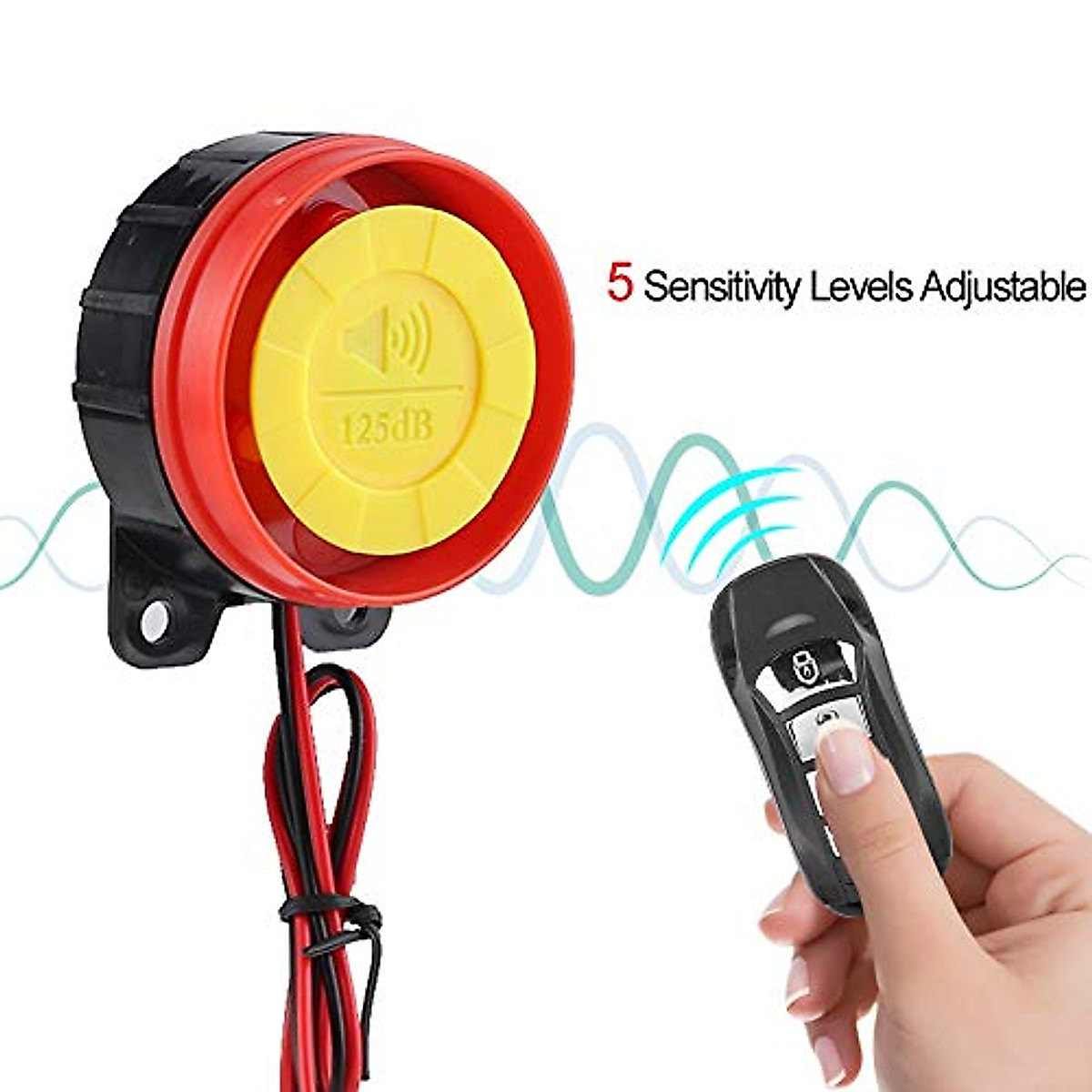 Motorcycle Alarm System, Akozon 12V Universal Motorcycle Wireless Anti-Theft Security Alarm System with 2 Remote Control for Motorcycle Alarm System for car Alarm System