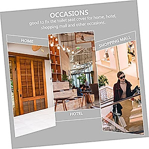 OSALADI Toilet Screws 8 Pcs Toilet Screw Toilet Bowl Seat Toilet Tank Bolts Ground Screw Toilet Hinge Toilet Seat Replacement Screws Plastic White Toilet Seat Cover Screws Water Tank Nut