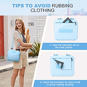 Maelstrom Travel Backpack for Women Men,35L Laptop Backpack Fits 17-Inch Laptop,Waterproof Carry On Backpack for Airplanes with Detachable Crossbody Bag&Shoe Compartment,Light Blue, Large