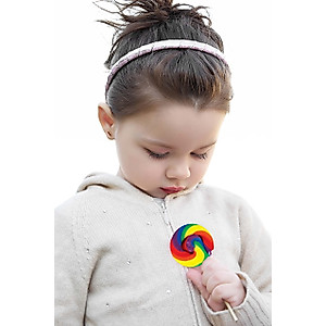 Mini Rainbow Swirl Lollipop Mixed Fruit Flavor Suckers, 38 Individually Wrapped Swirl Pop