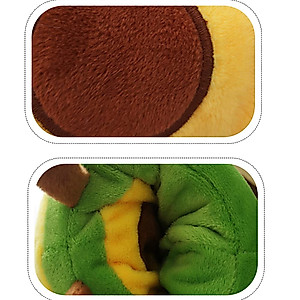 OUKEYI Avocado Plushie Toy Figure Stuffed Toy Double-Sided Mood Plushie Yellow and Green