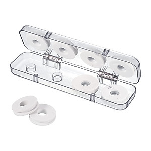 PATIKIL 1.77 Inch Fishing Line Spool, 1 Set/8 Pack EVA Foam Fishing Winding Board Plates Fly Fishing Gear Organizer with Case for Fishing Line Storage, White