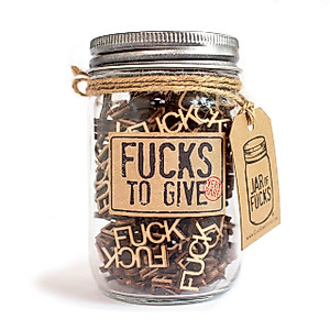 "FU*cks to Give" Jar of F Gag Gift Swear Jar