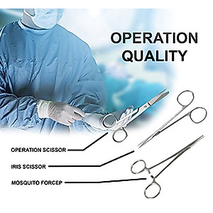 30 Pcs Advanced Biology Lab Anatomy Medical Student Dissecting Kit Set with Scalpel Knife Handle Blades Ideal for Student, Hobby, Taxidermy and More (DES-KIT-110)