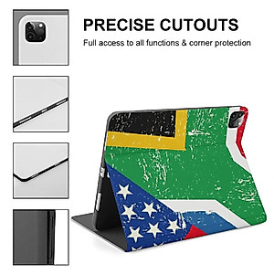 American South Africa Flag Protective Case with Soft Back Smart Stand Case Cover with Pencil Holder Compatible with IPAD Pro 2020 （11in）
