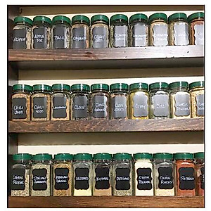 Reusable Waterproof Chalkboard Labels Blackboard Mason Jar Stickers Blackboard Stickers for The Kitchen, Pantry, Mason Jars, Wine Glasses (Black)