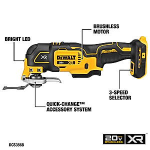 DEWALT 20V MAX Power Tool Combo Kit, 6-Tool Cordless Power Tool Set with Battery and Charger (DCK661D1M1)