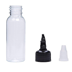 KingWei LDPE Plastic Extruded Liquid Bottle,Squeeze Bottle,Dropper Dispensing Bottle,10Pcs 2oz Bottles,Laboratory wash Bottle,drip Bottle,Watercolor Pigment Bottle, Ink Discharge Bottle