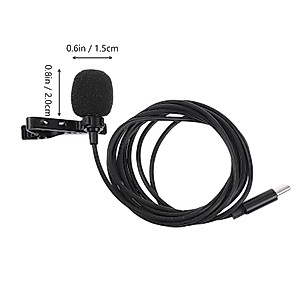 ERINGOGO lavalier Microphone USB mic pro Microphone Phone mic Mini mic Mini Broadcast Mic Clip- on Mic Lapel Mic Condenser Clip on Microphone Professional Mic lav mic TPE Wireless