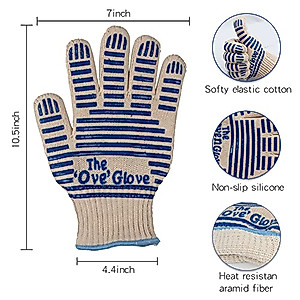 VIGIND BBQ Gloves - 932℉ Extreme Heat Resistant Grill Gloves,Silicone Non-Slip Cooking Gloves,Hot Surface Handler Grill Gloves for Baking,Cooking and Welding Camping,Fit for Women