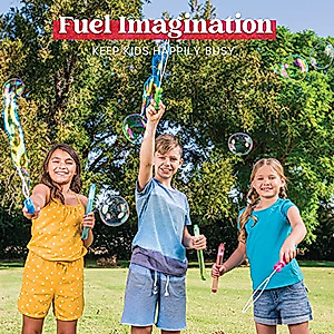 JOYIN 24 Pack 14.6’’ Big Bubble Wands Bulk (2 Dozen) for Summer Toy, Outdoor/Indoor Activity Use, Easter, Bubbles Party Favors Supplies for Kids