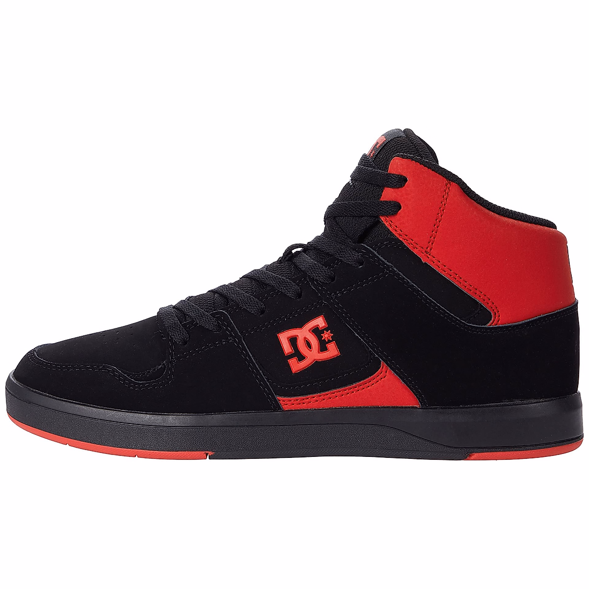 DC Mens Cure Casual High-Top Skate Shoes Sneakers Black/Black/Red 10.5 D - Medium