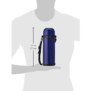 Zojirushi SJ-TG10-AA Stainless Steel Water Bottle, Cup Type, 0.3 gal (1.0 L), Stainless Steel