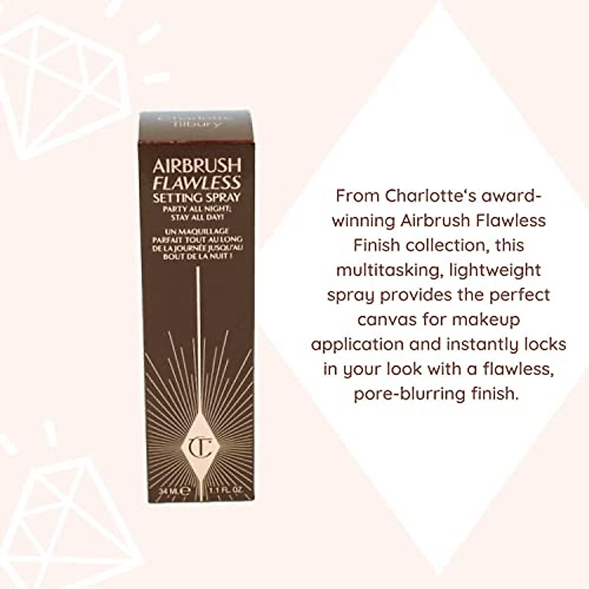 Charlotte Tilbury Airbrush Flawless Setting Spray 1.1 FL oz / 34 ml