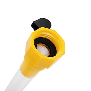 Camco 40004 RV Gravity Water Fill Adapter with Shut Off Valve and Clip - Allows for Quick Filling of Your RV's Gravity Water Fill - Adapter Fits Standard Drinking Water Hoses