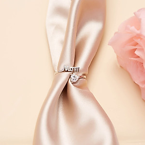 LANE WOODS Mothers Day Ring Mom Rings Jewelry Gifts for Stepmom Mother in Law