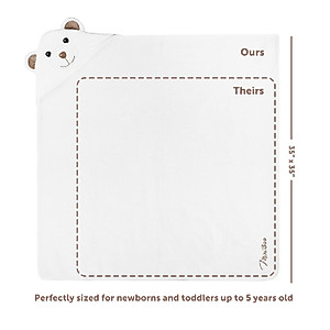 MINIBOO Premium Ultra-Soft Viscose Made from Bamboo Baby Hooded Towel with Unique Design – Hypoallergenic, Organic Baby Towels for Infants and Toddlers – Perfect as Baby Gifts