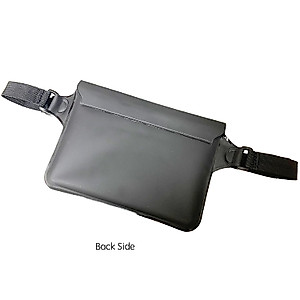 DRLOKPAK Waterproof Waist Bag Waterproof Waist Pouch With Secret Holder Keep Your Phone kindle Wallet Watch Passport Dry Perfect For Surf Canoe Swim Snorkel Dive Beach Pool (Black)