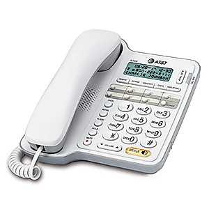 AT&T CL2909 Corded Phone with Speakerphone and Caller ID/Call Waiting, White
