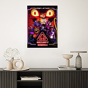 Art Poster Print 12 x 18 Inch Fnaf Merch Security Merchandise Breach Canvas Wall Picture Home Decor for Living Room Bedroom Office